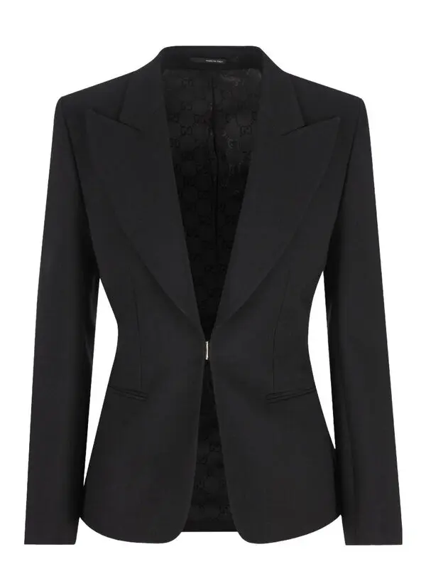 Gucci Wool Single-breasted Jacket - Black