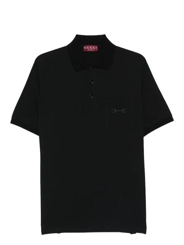 Gucci Cotton Polo Shirt - Black