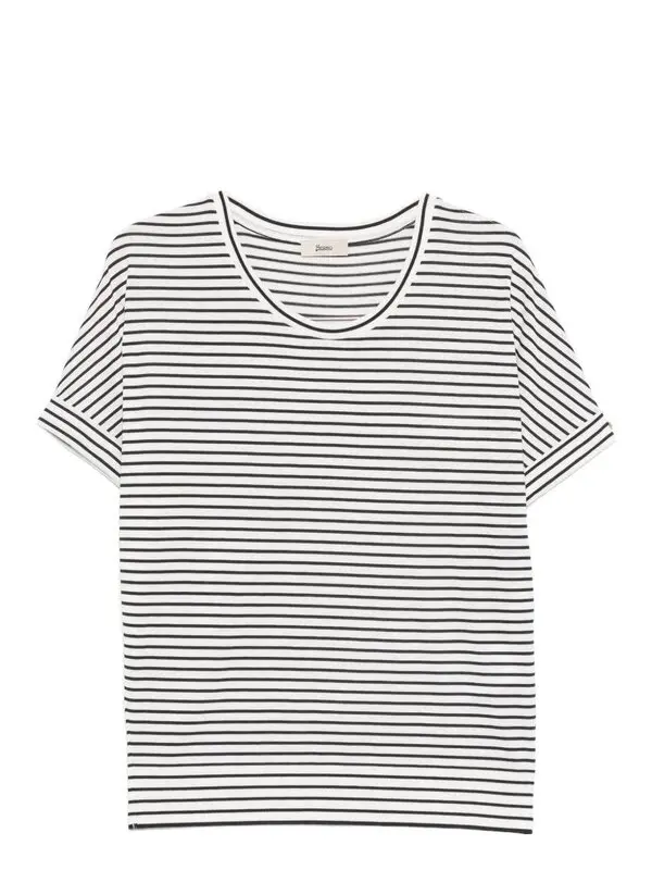Herno Cotton Striped T-shirt - White