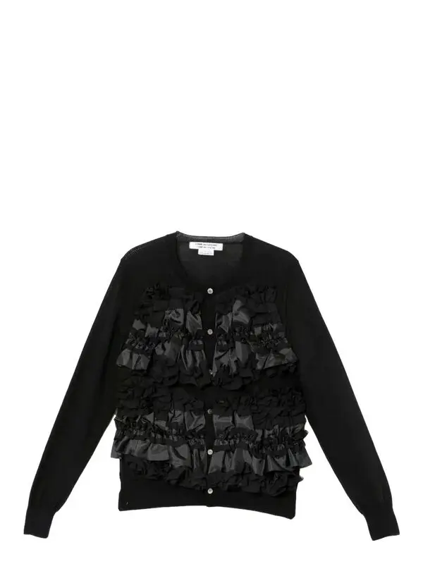 Comme Des Garçons Ruffled Cardigan - Black