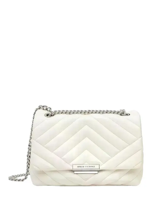 Armani Exchange Quilted Cross Body Bag - White