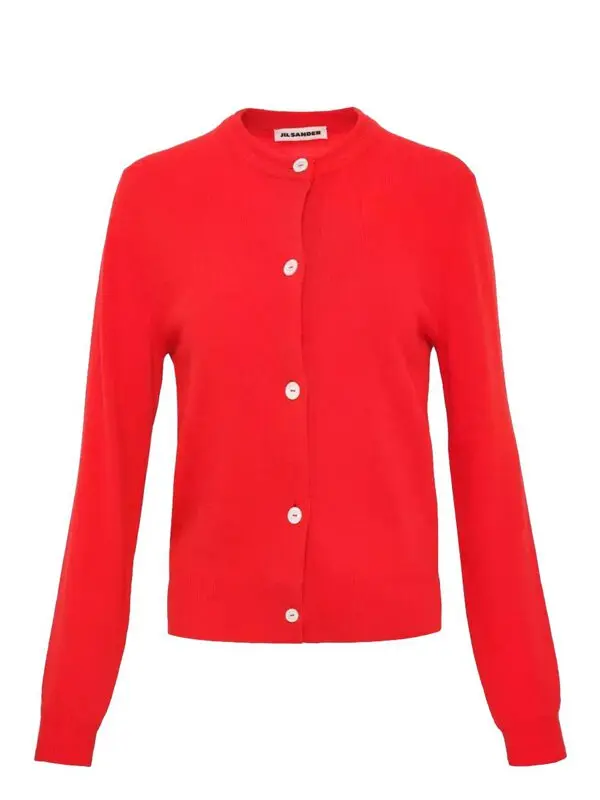 JIL SANDER Buttoned Cardigan - Red