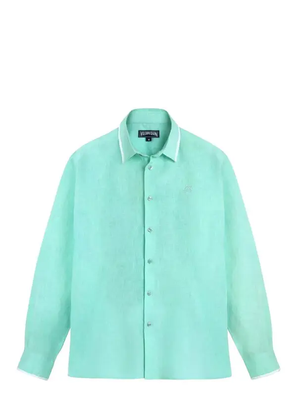 Vilebrequin Long-sleeved Linen Shirt - Green