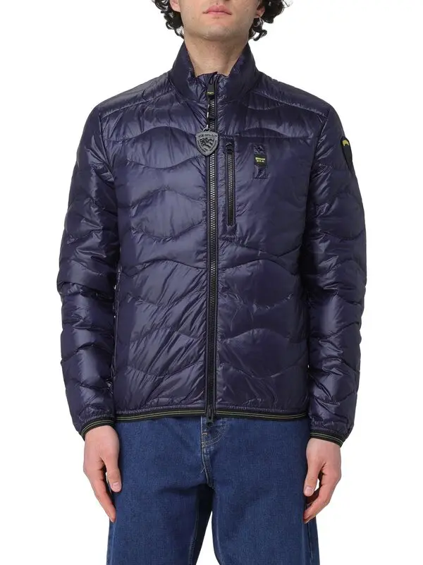 BLAUER. Padded Nylon Down Jacket - Blue
