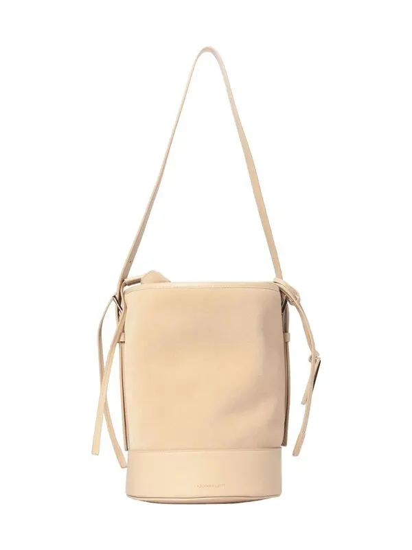 Fabiana Filippi Leather And Suede Bucket Bag - Beige