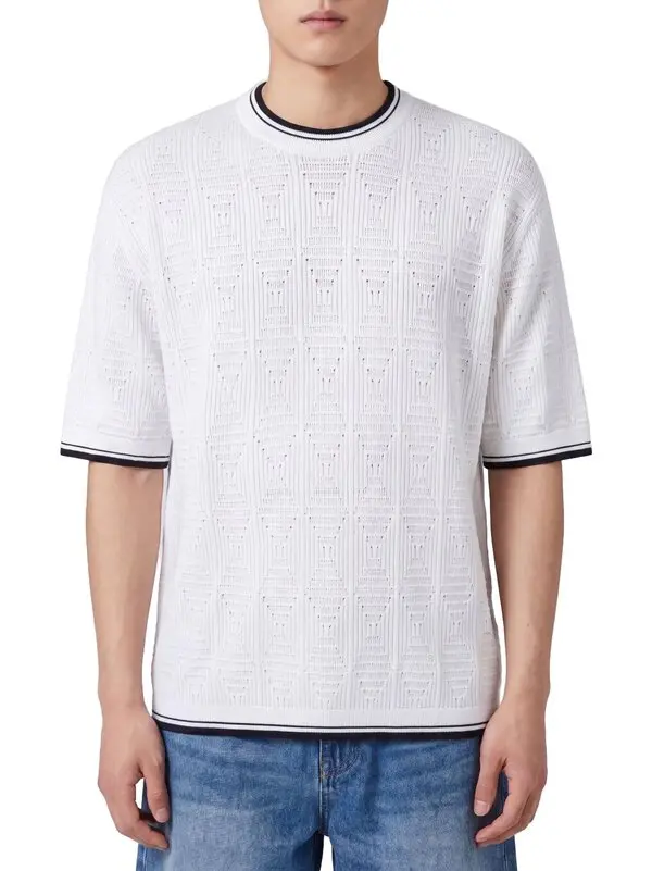 LANEUS Basic Cotton T-shirt - White