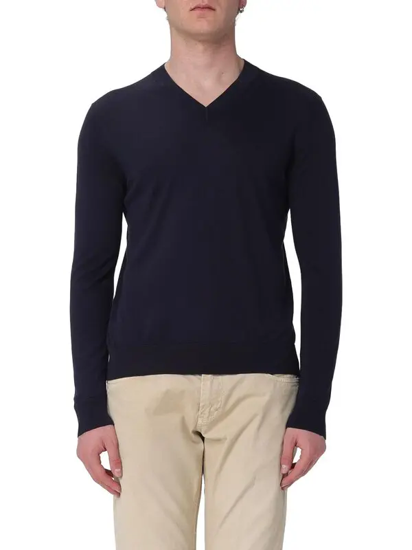 PAOLO PECORA V-neck Sweater - Blue