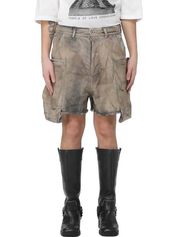 Rick Owens Stefan Cotton Shorts - Rust