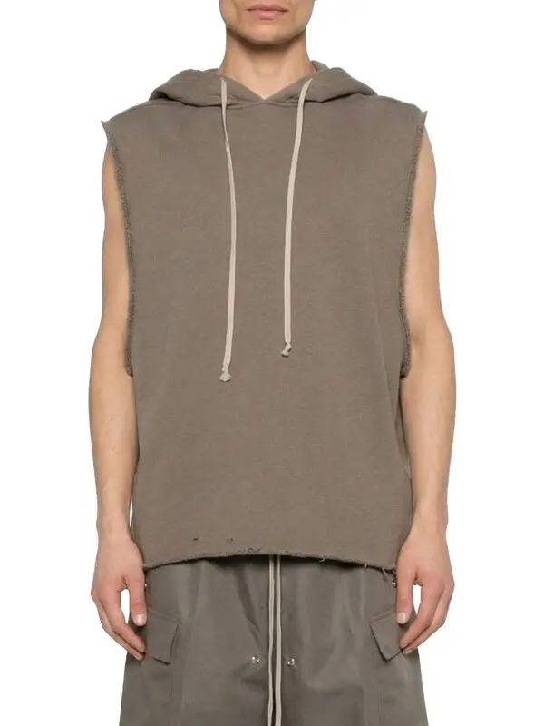 Rick Owens Sleeveless Hoodie - Grey