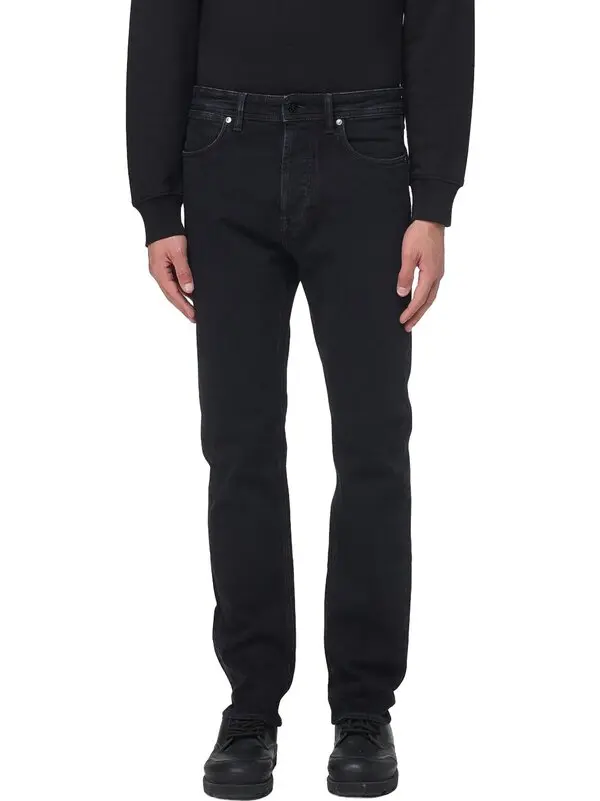 Stone Island Straight Leg Denim Jeans - Black