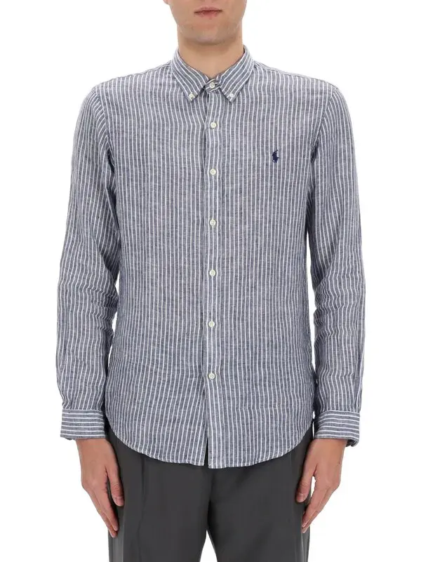 Polo Ralph Lauren Striped Linen Shirt - Blue