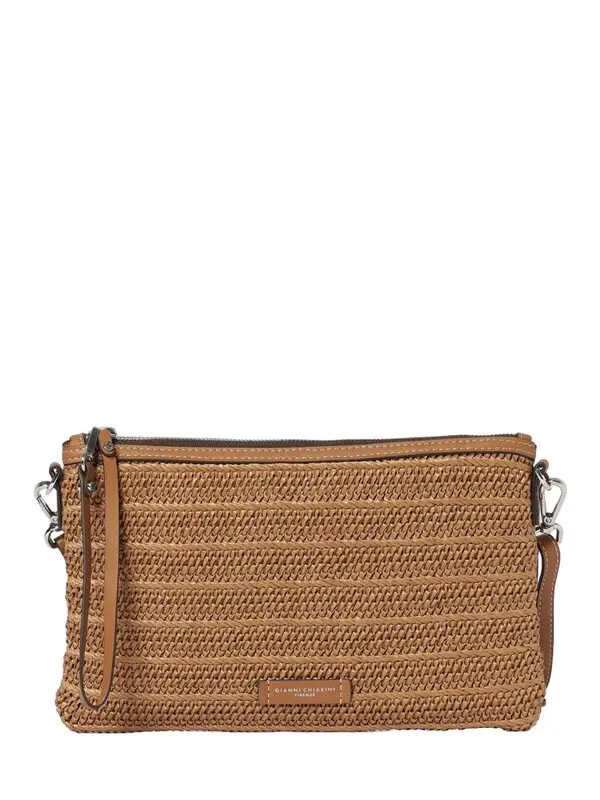 GIANNI CHIARINI Raffia Clutch - Leather