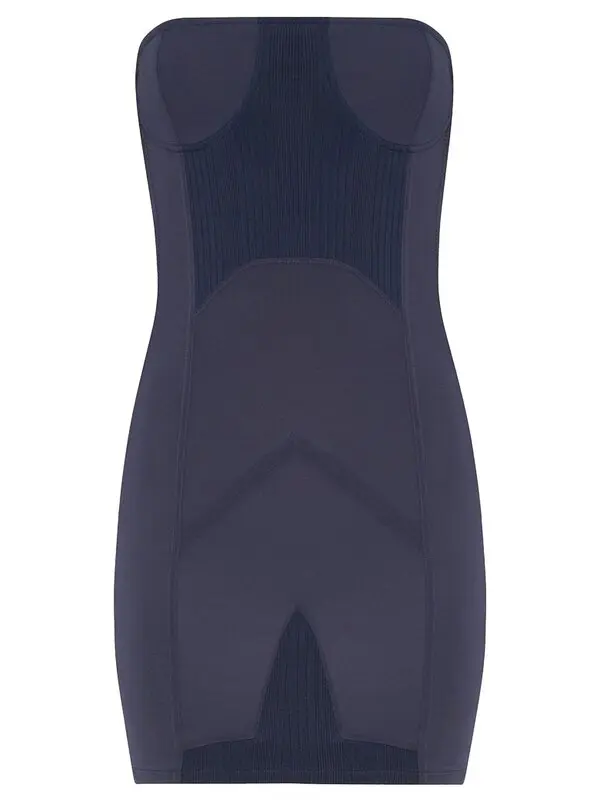 JEAN PAUL GAULTIER Asymmetric Short Dress With Cut-out Details - Blue
