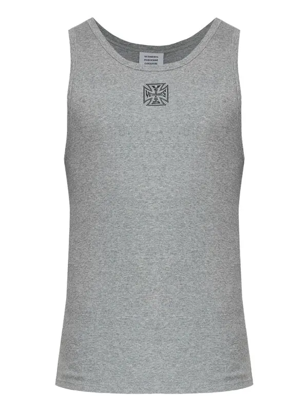 Vetements Biker Cross Logo Tank Top - Grey