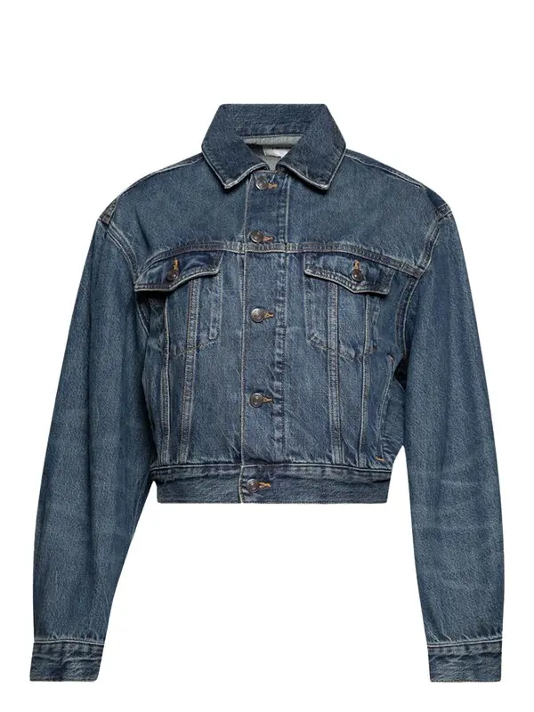 FRAME The Curve Denim Jacket - Blue