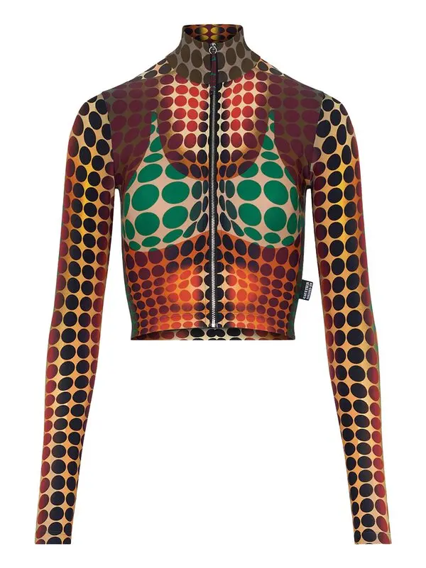 JEAN PAUL GAULTIER Re-edition High Neck Long-sleeve Top - Orange