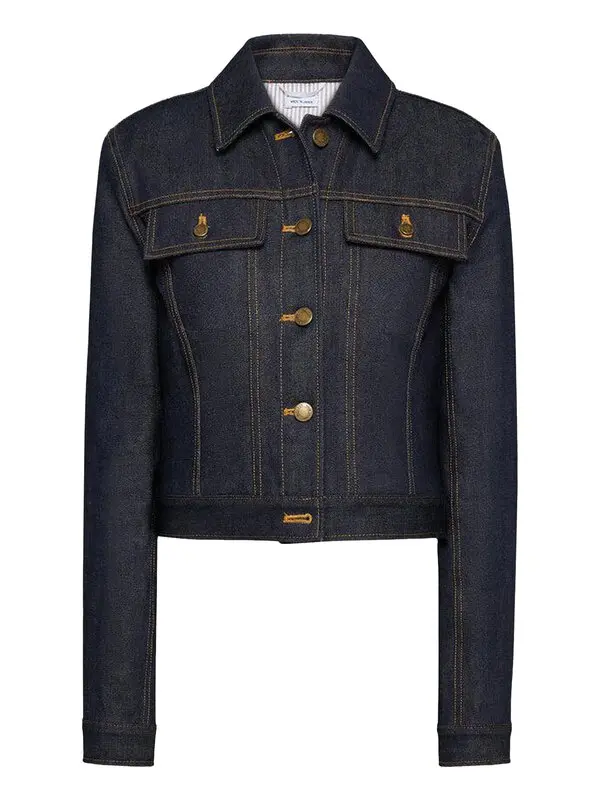 Thom Browne Shrunken Fit Denim Jacket - Blue