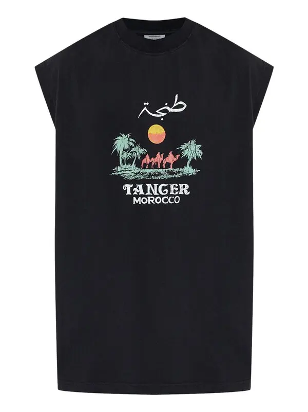 Vetements Morocco Tourist Sleeveless T-shirt - Black