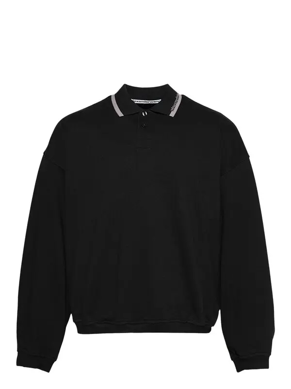 Alexander Wang Long-sleeve Polo Shirt - Black