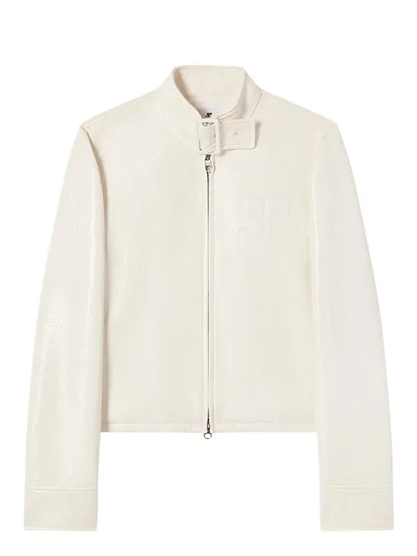 COURREGES City Zipped Vinyl Jacket - White