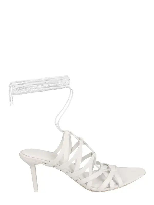 FERRAGAMO Atik Ankle Strap Sandal - White