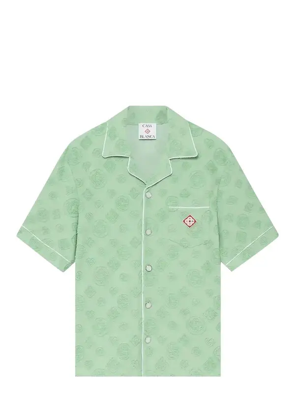 Casablanca Towelling Monogram Shirt - Green