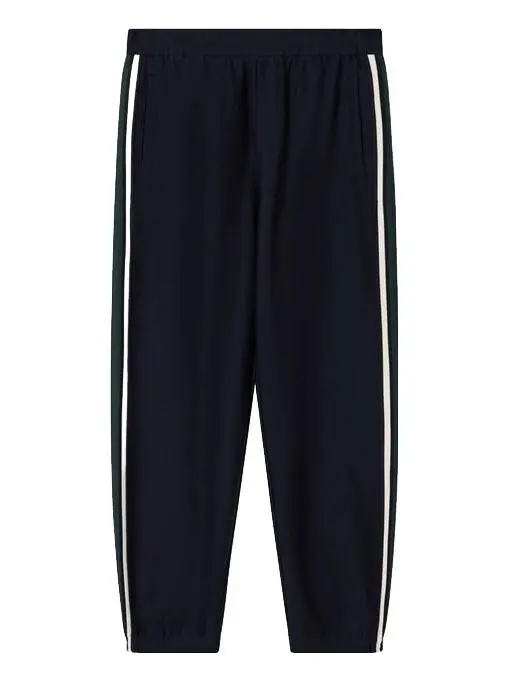 Emporio Armani Lyocell-blend Double Jersey Joggers With Bands - Navy