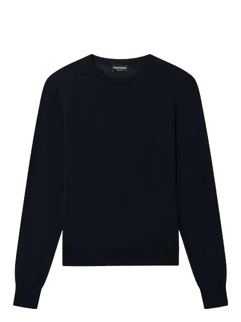 Emporio Armani Pure Virgin Wool Jumper - Navy
