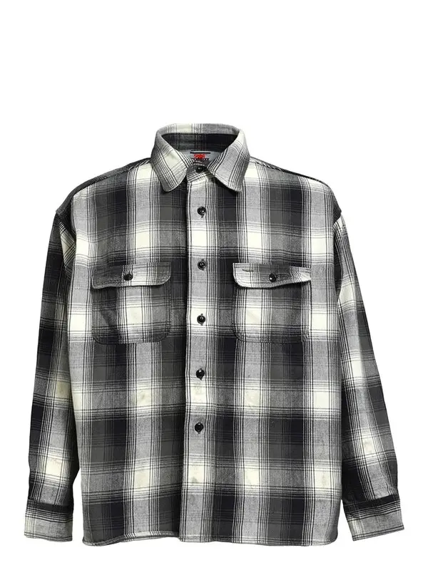 SAINT MXXXXXX Check Flannel Shirt - Black