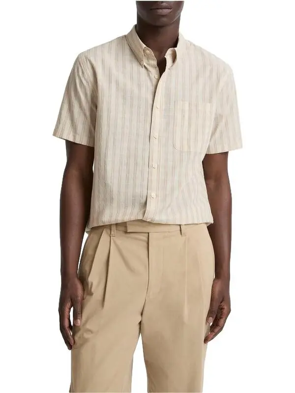 Vince Corbin Cotton-blend Shirt - Stripe