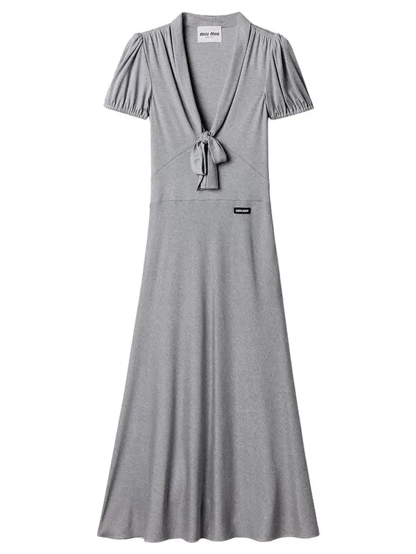 Miu Miu Jersey Seta Dress - Grey