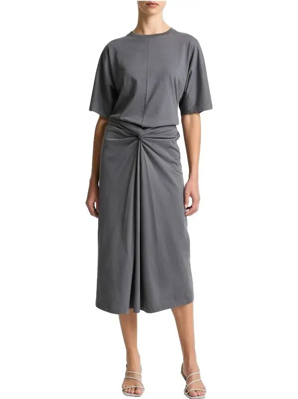 Vince Cotton Fixed-wrap Skirt - Natural