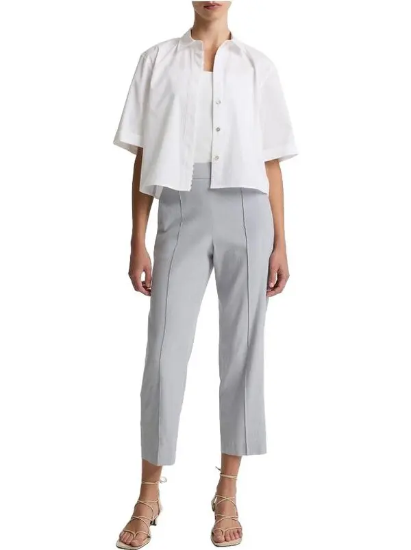 Vince Grace Mid-rise Linen-blend Pull-on Pant - Natural
