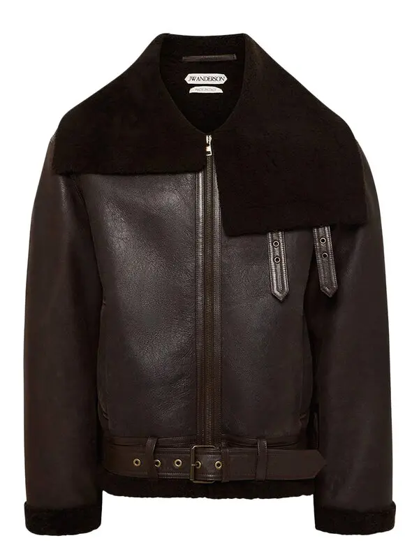 JW Anderson Shearling Jacket - Brown