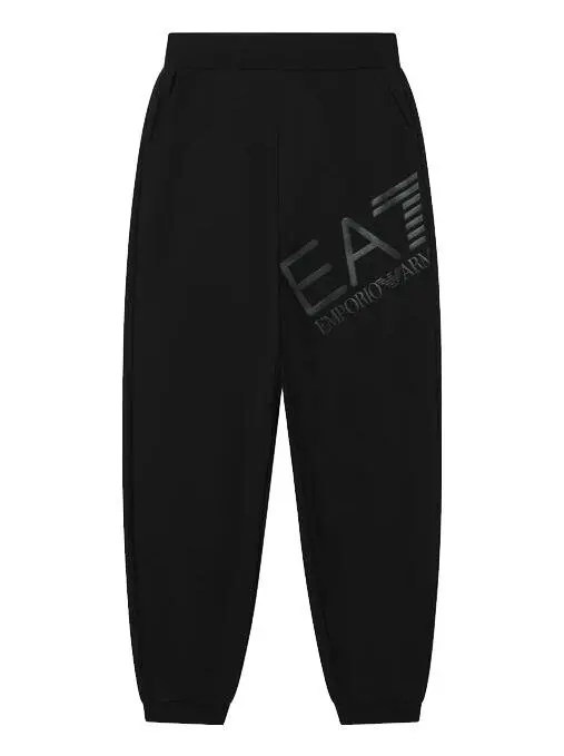 EA7 Logo Series Jersey Joggers - Black