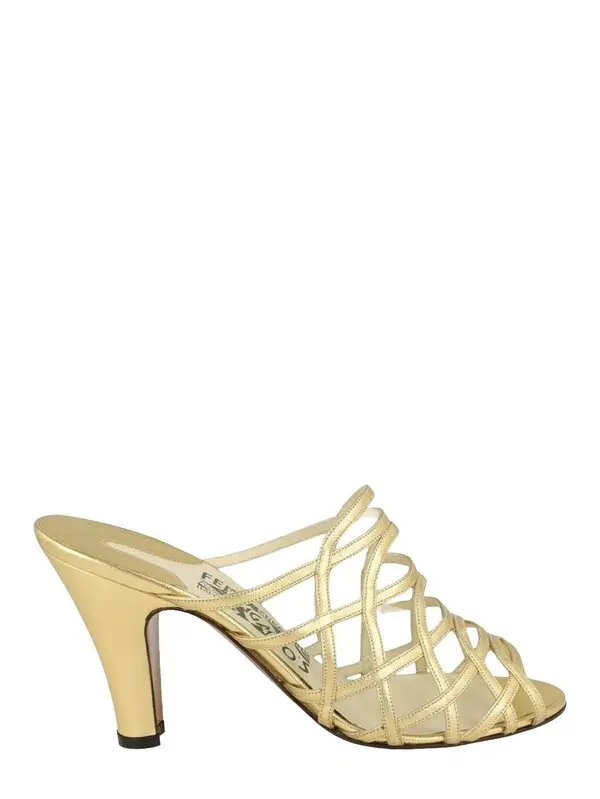 FERRAGAMO Wmns Kimo Strappy Mule - Gold
