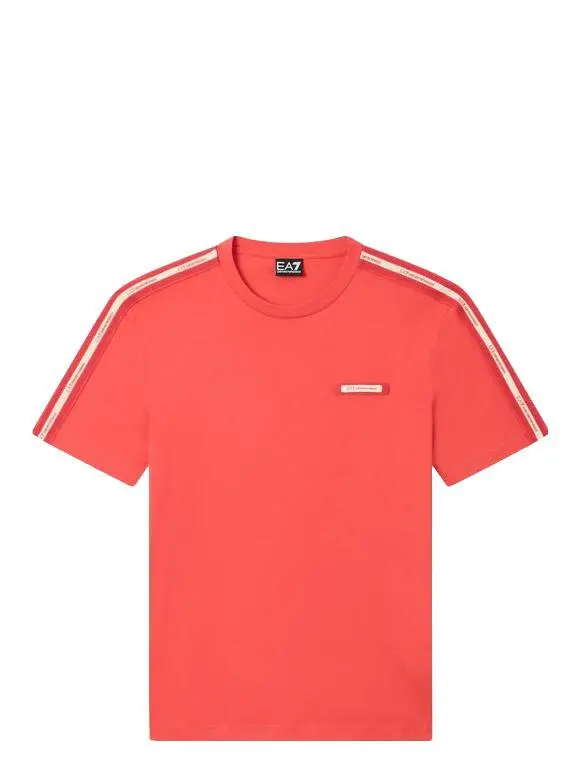 Emporio Armani Logo Series Cotton Crew-neck T-shirt - Red