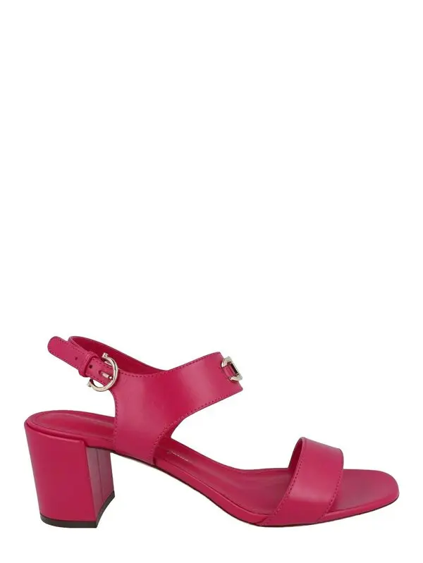 FERRAGAMO Cayla Leather Sandal - Red