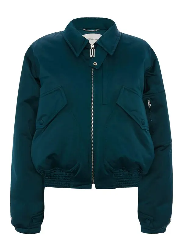 Victoria Beckham Padded Bomber Jacket - Green