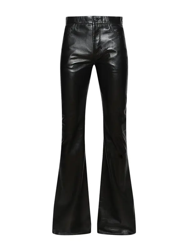 Acne Studios Leather Trousers - Black