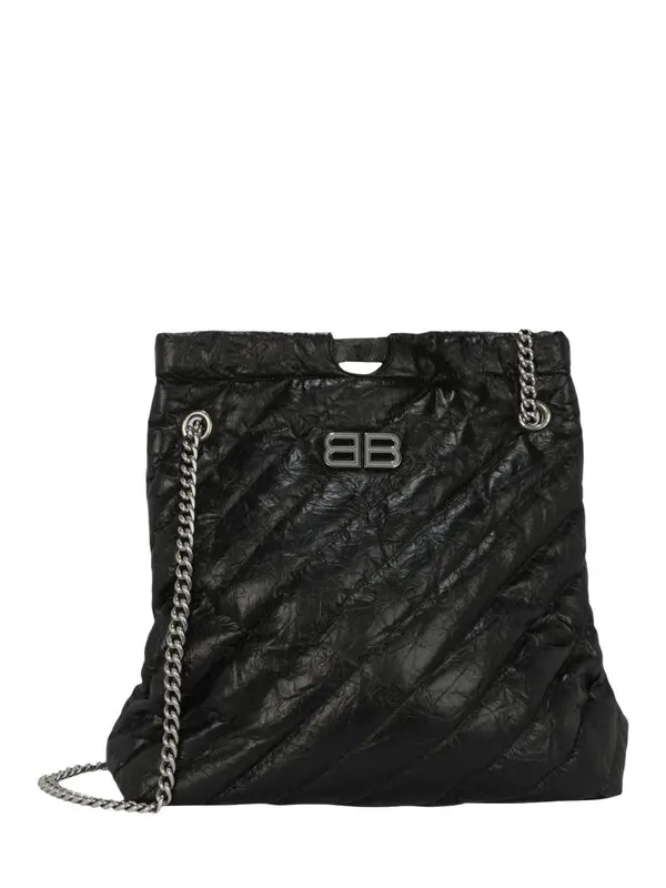 Balenciaga Crush Quilted Medium Tote - Black