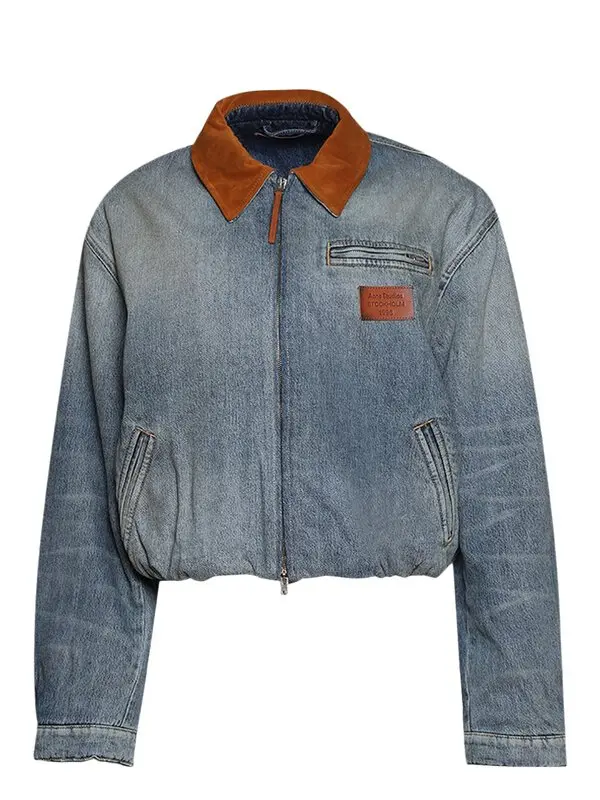 Acne Studios Denim Bomber Jacket - Blue