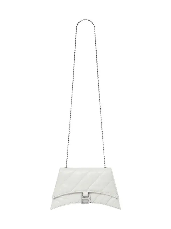 Balenciaga Crush Chain Quilted Bag - White