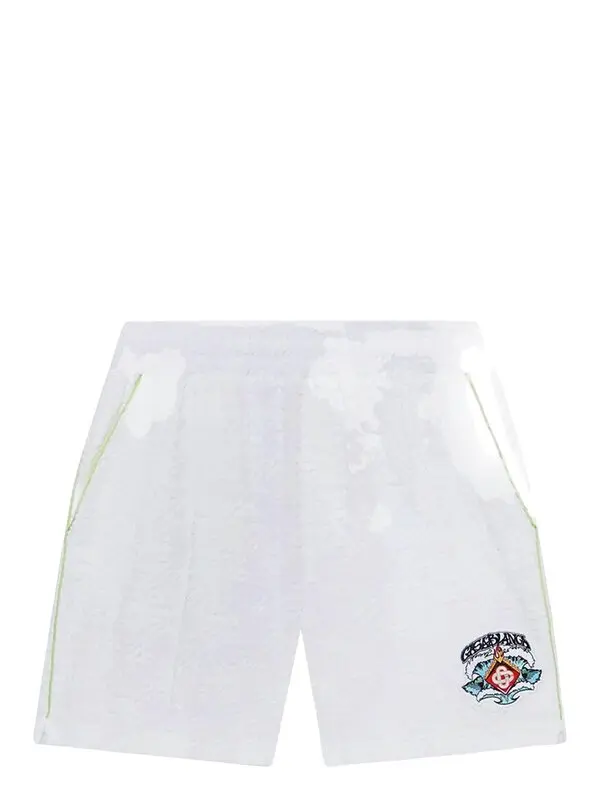Casablanca Towelling Monogram Short - White