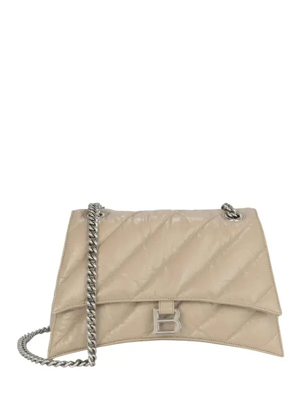 Balenciaga Quilted Chain Shoulder Bag - Grey