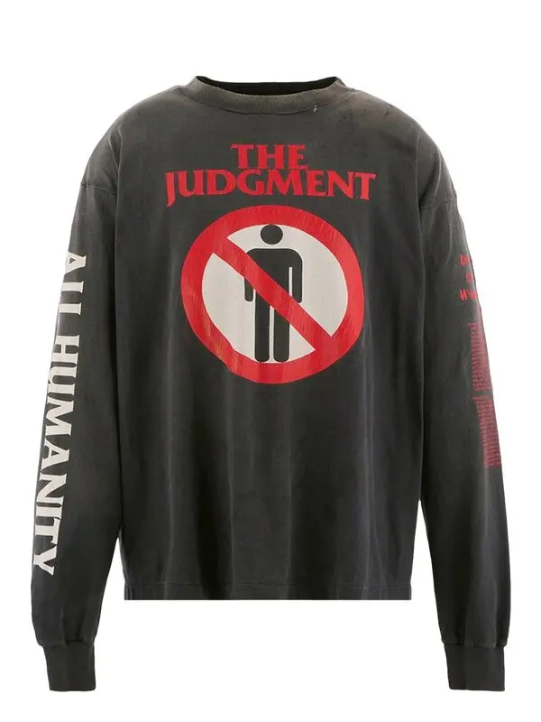 SAINT MXXXXXX The Judgment Long-sleeve Tee - Black