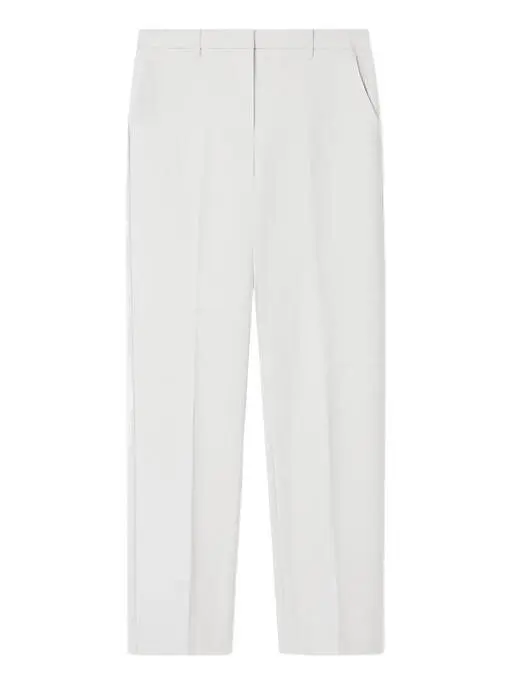 Emporio Armani Compact Stretch Cotton Trousers - Black / White / Pink / Gray