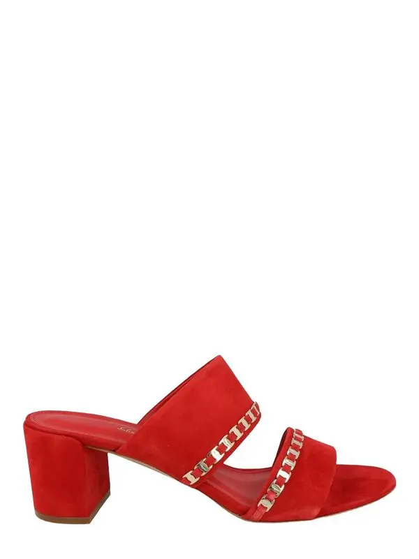 FERRAGAMO Wmns Trabia Chain Sandal - Red
