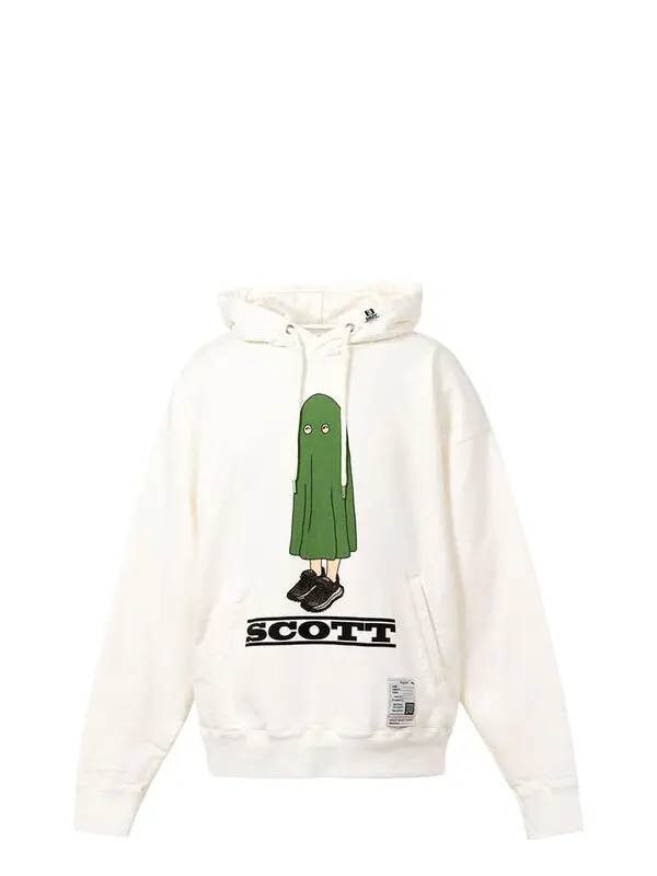 Mihara Yasuhiro Scott Printed Hoodie - White