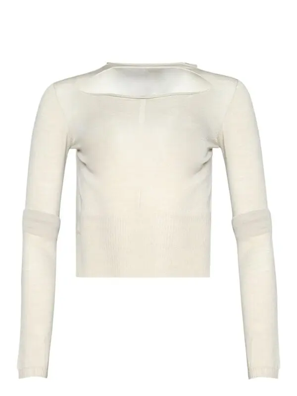 Rick Owens Cropped Pullover 'sand - Tan